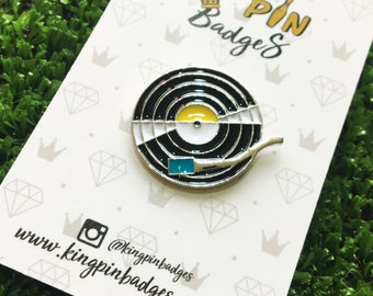 Record player pin | Etsy