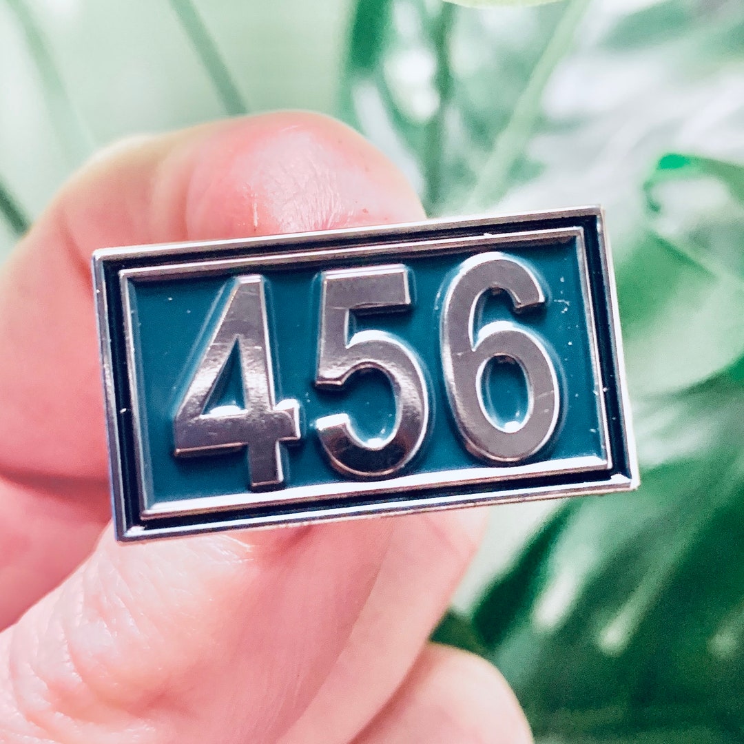 SQUID GAME 456 Enamel Pin Badge // Player Number 456, Seong Gi-hun ...