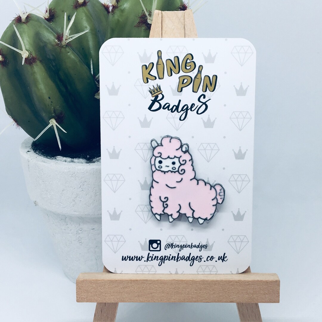 ALPACA Enamel Pin Badge | Pink Alpaca Pin | Llama Soft Enamel Pin ...