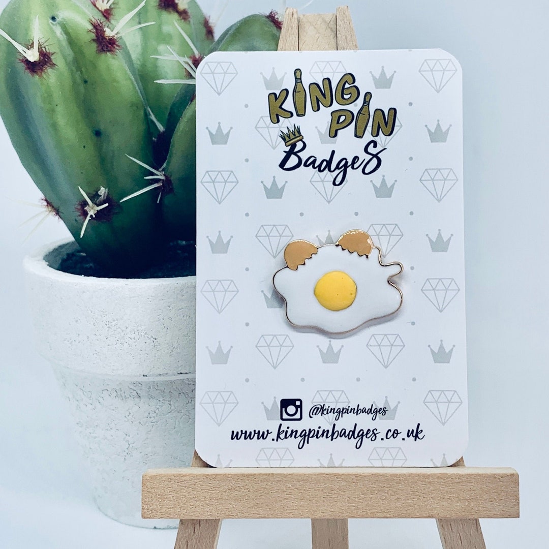 EGG Enamel Pin Badge | Egg Badge | Pin Badge | Soft Enamel Pin | Food ...