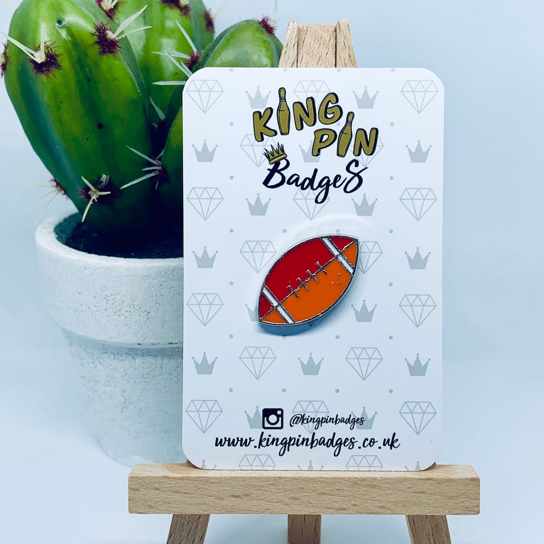 AMERICAN FOOTBALL Enamel Pin Badge | Pigskin Football Badge | Enamel ...