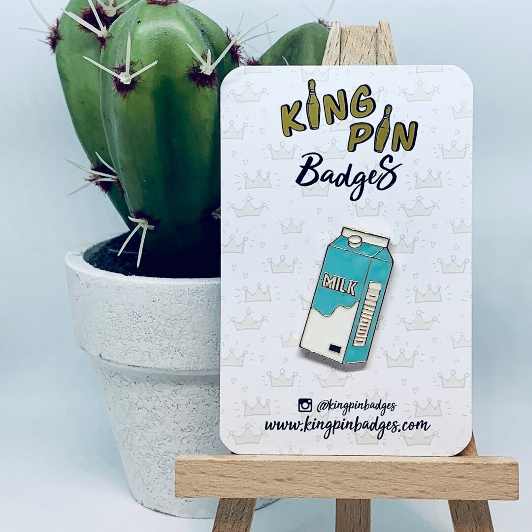Milk Carton Enamel Pin Badge Milk Badge Soft Enamel Pin Etsy