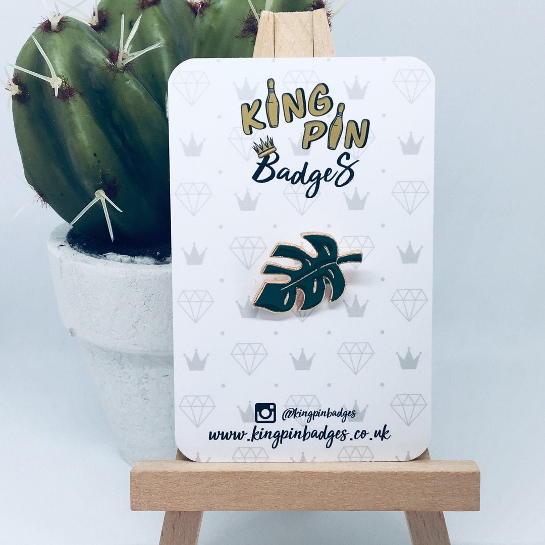 PALM LEAF Enamel Pin Badge | Monstera Leaf Badge | Plants and ...