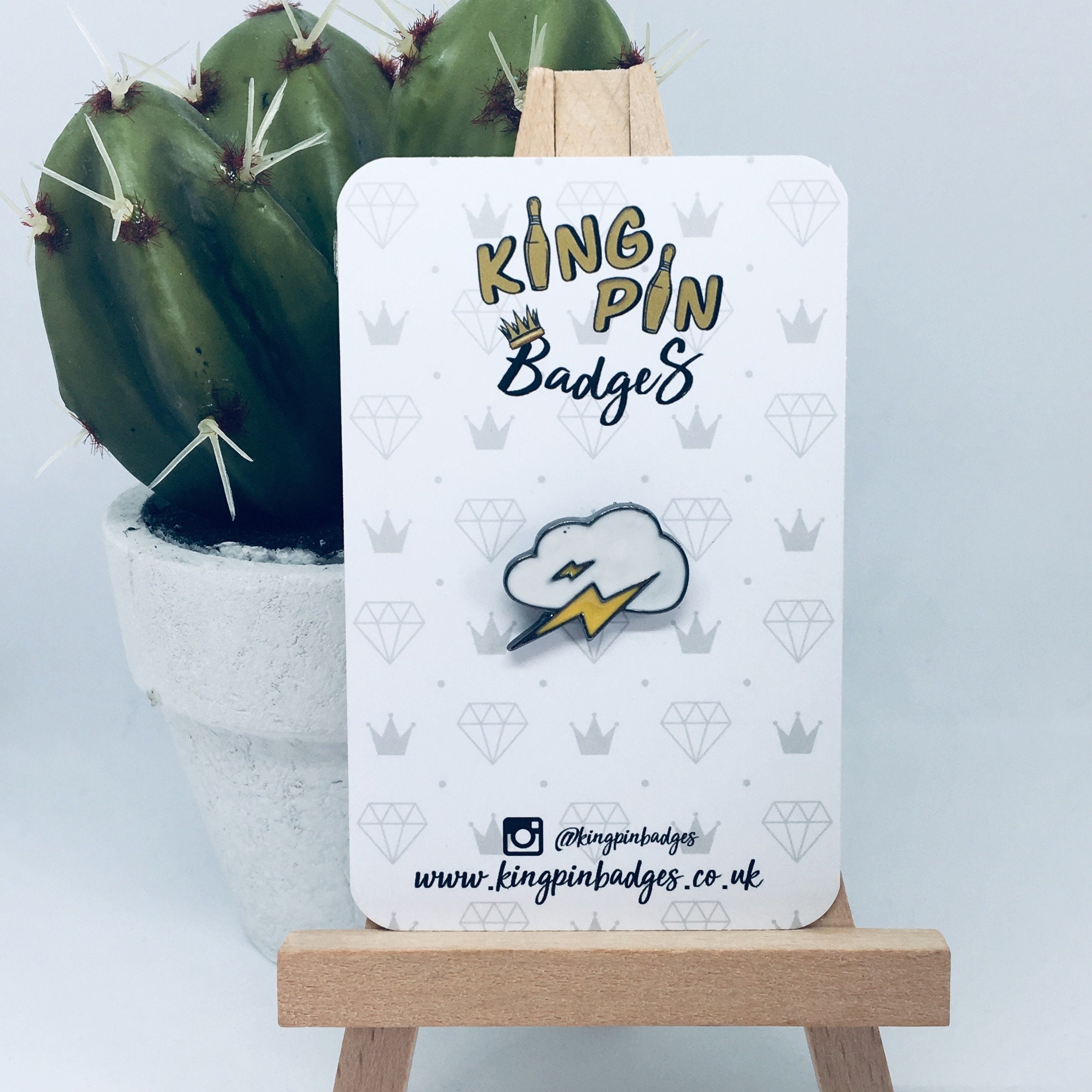 CLOUD LIGHTNING BOLT Enamel Pin Badge | Cloud Badge | Pin Badge | Soft ...
