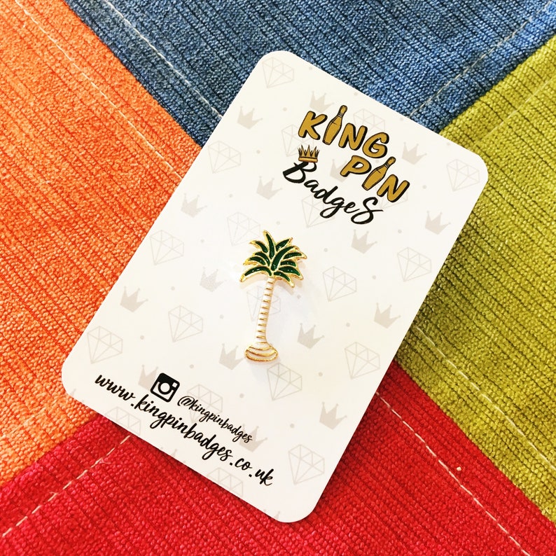 PALM TREE Enamel Pin Badge | Palm Tree Badge | Pin Badge | Soft Enamel ...