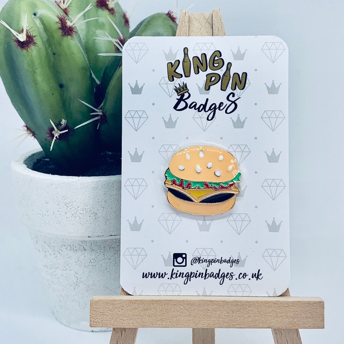 BURGER Enamel Pin Badge Burger Badge Pin Badge Food - Etsy