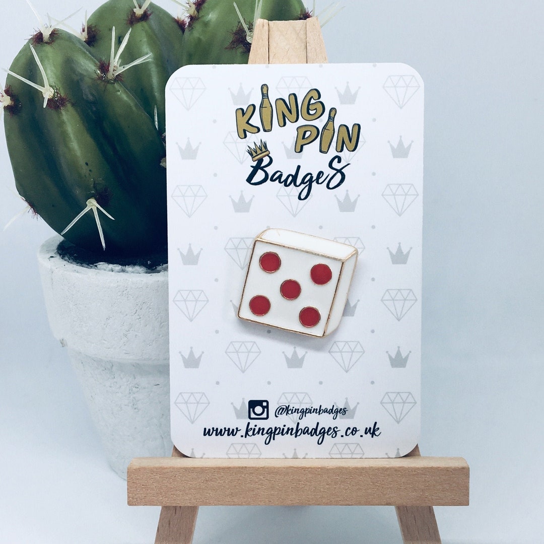 DICE Enamel Pin Badge | Games Badge | Pin Badge | Soft Enamel Pin ...