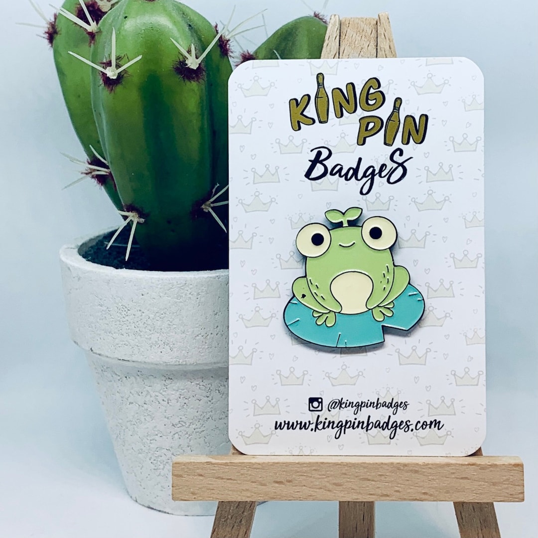 FROG Enamel Pin Badge | Toad and Lily Pad Pin | Soft Enamel Pin ...