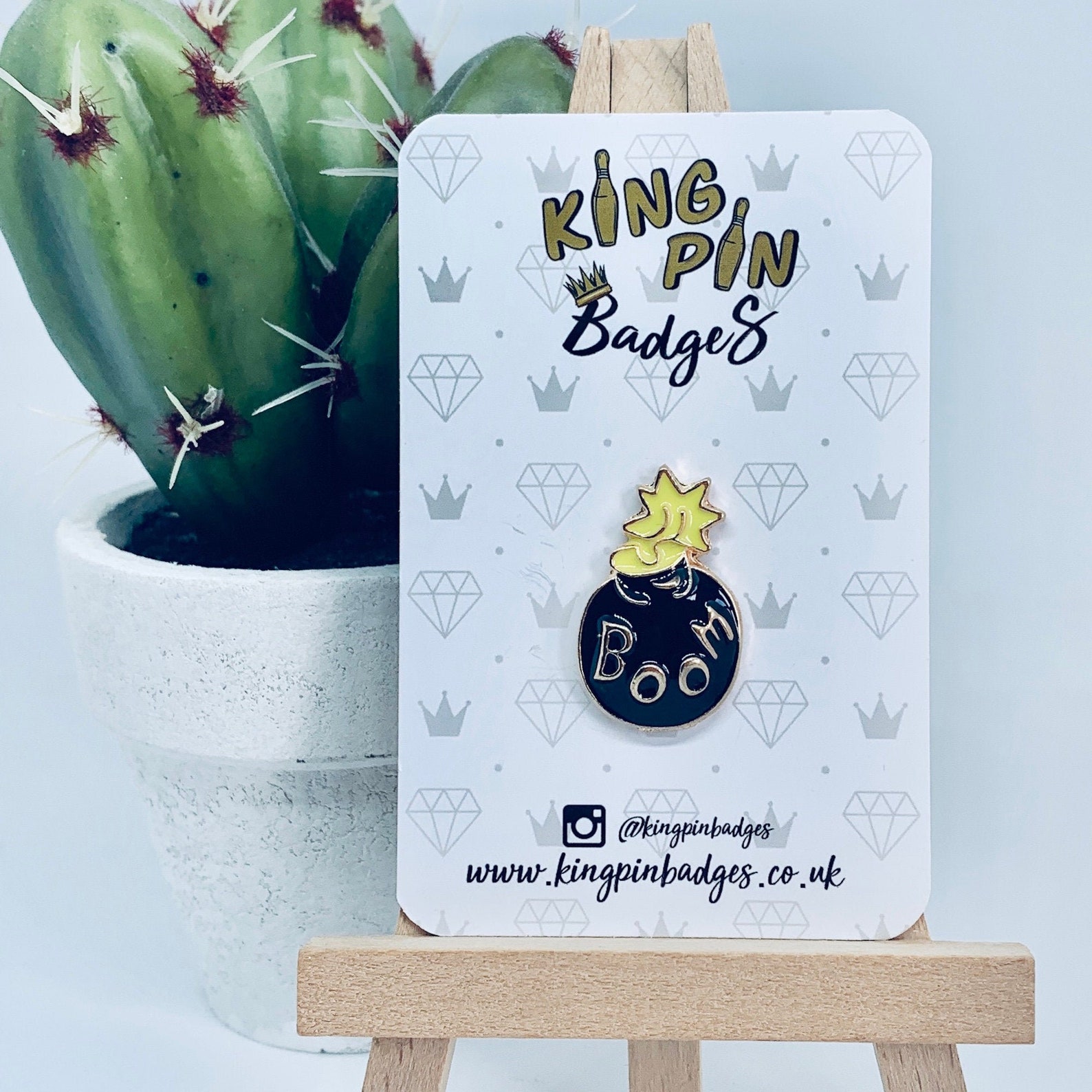 BOMB Pin Badge | Comic Book Boom Badge | Pin Badge | Soft Enamel Pin ...