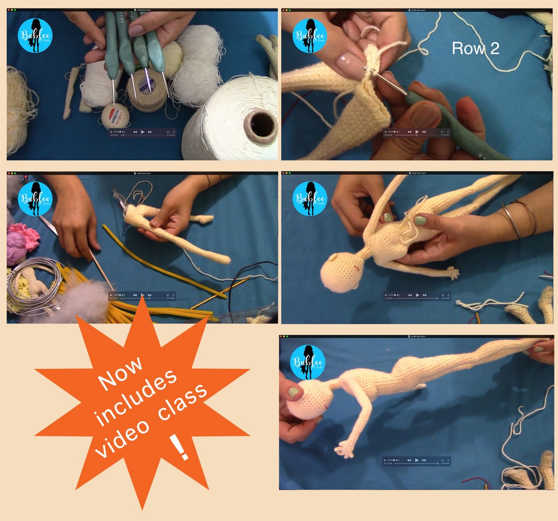 Realistic Crochet Doll Basic Body Video Pdf Pattern - Etsy