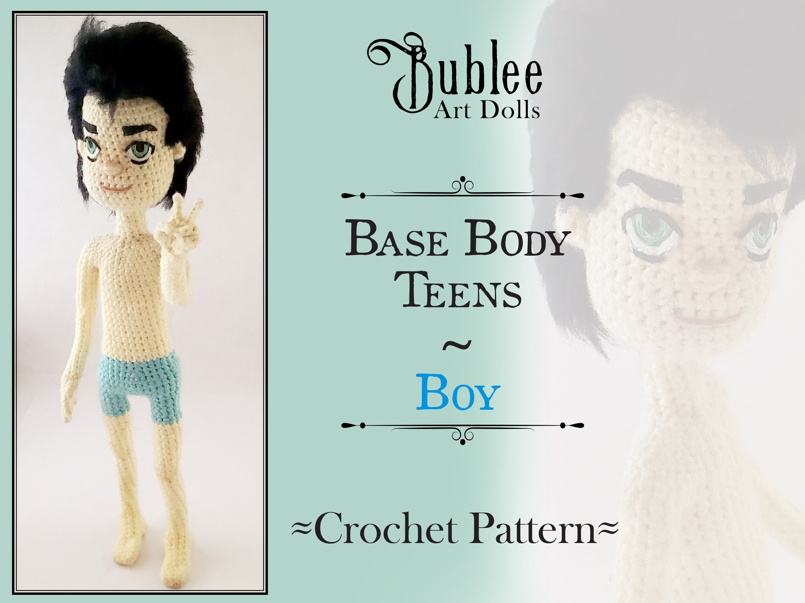 Teen Boy Doll - Crochet PATTERN - Etsy