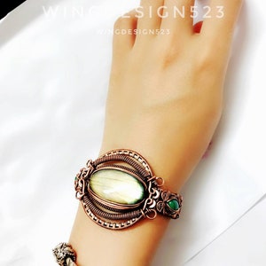 Tutorial-wire Wrapped Bracelet With Clasp-bracelet With Cabochon wire ...