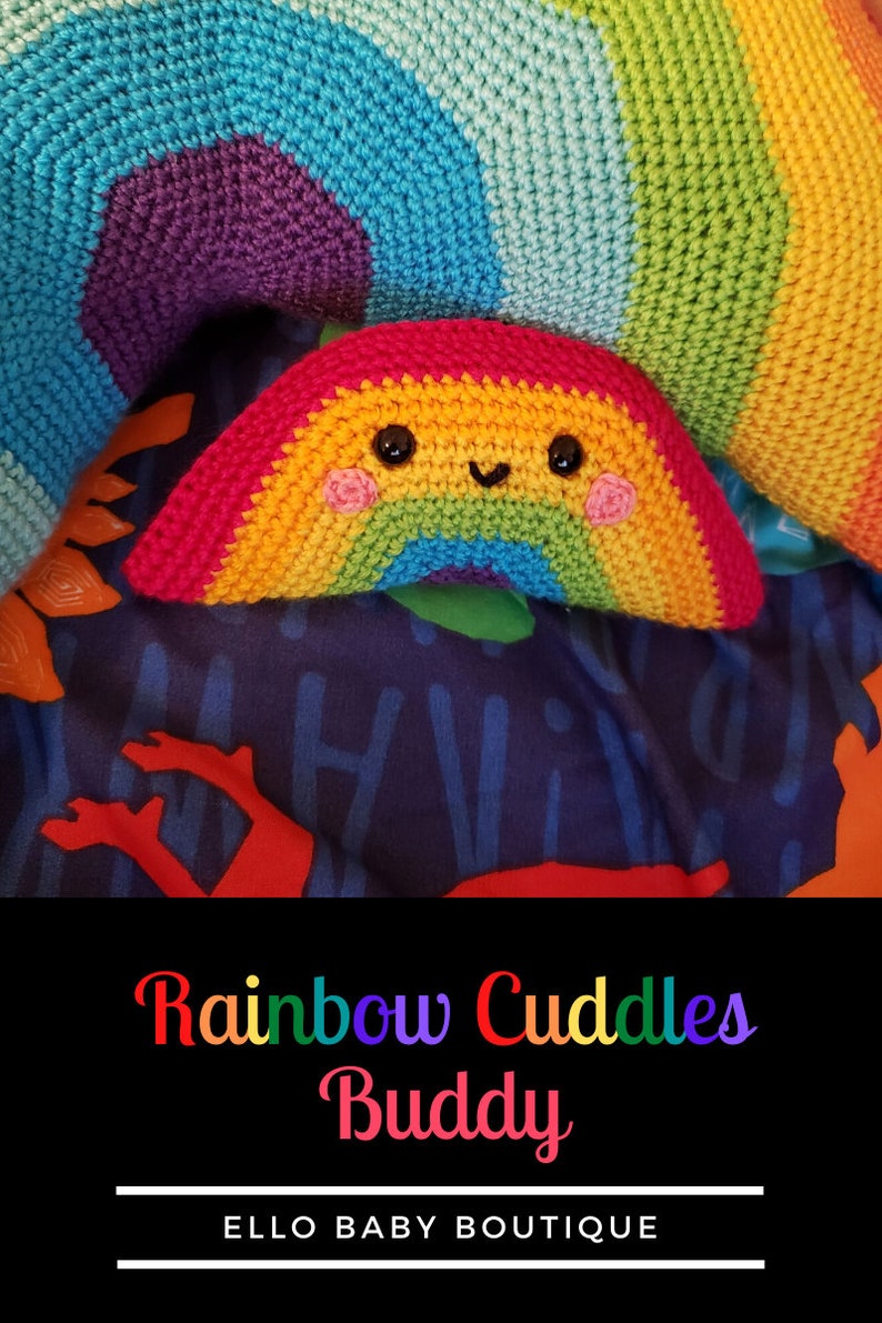CROCHET PATTERN Rainbow Cuddles Duo Pillow and Buddy - Etsy