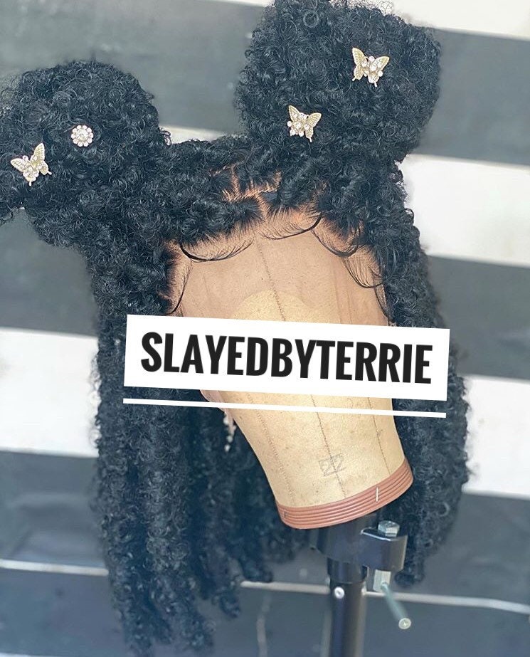 Hand Made Jumbo Distressed Faux Locs LACE 13x4 FRONTAL BOB - Etsy