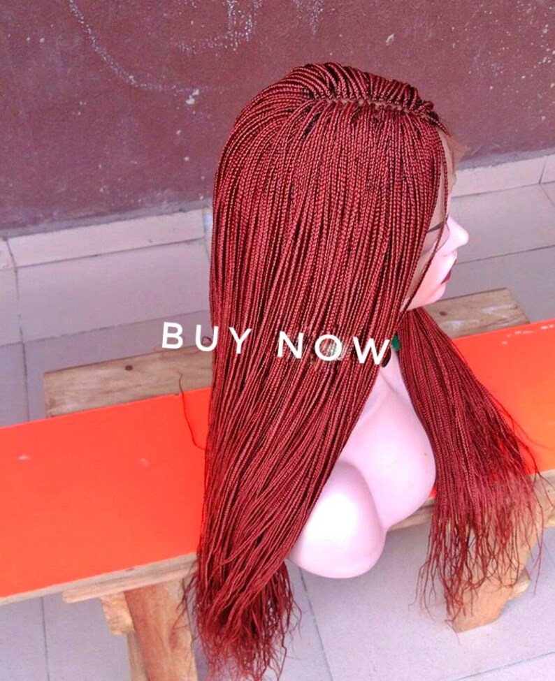 Handmade Box Braided Wig |small Sized Box Braided 360 Lace Frontal ...