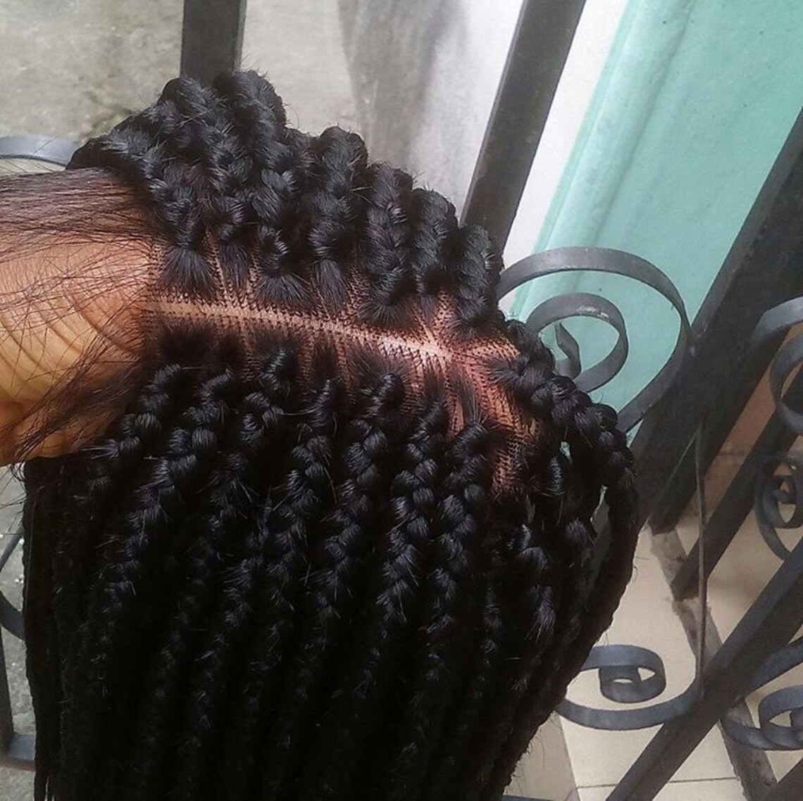 Realistic Hand Made Box Braided Wigs | Neat Small Size Box Braided Lace ...