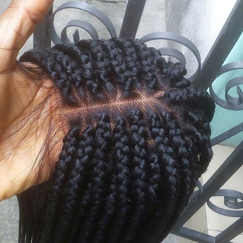 Realistic Hand Made Box Braided Wigs | Neat Small Size Box Braided Lace ...