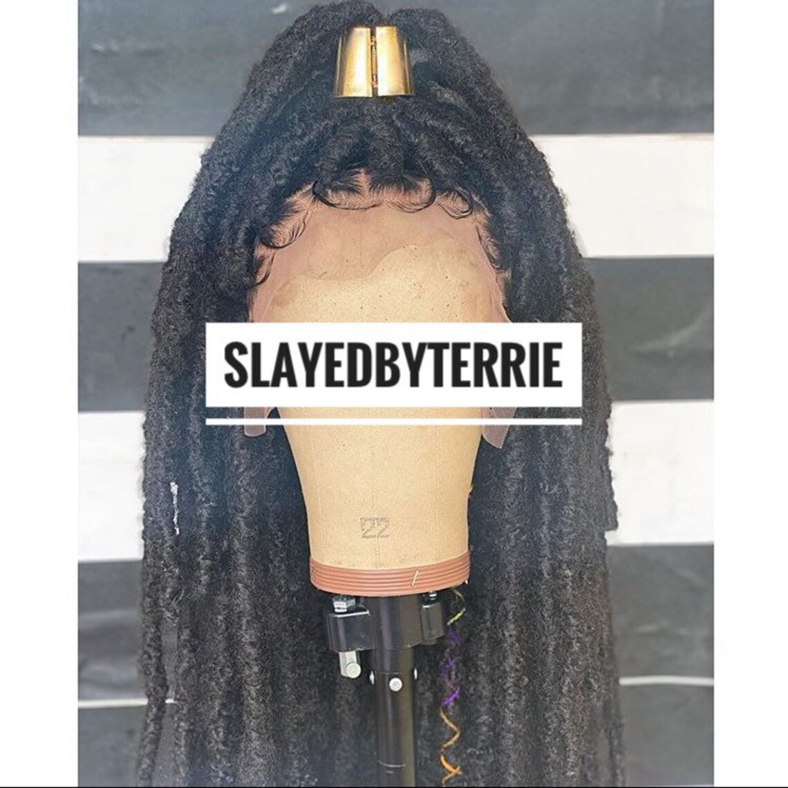 Realistic Jumbo Distressed Faux Locs LACE 13x4 FRONTAL Braided | Etsy