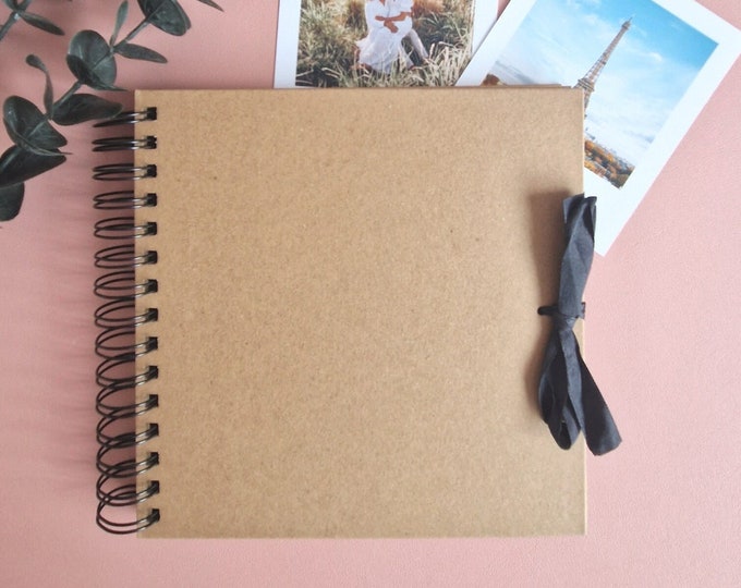 Blank Scrapbook Brown, Kraft 8x8 Inches, Kraft 12x12 Inches, Spiral ...