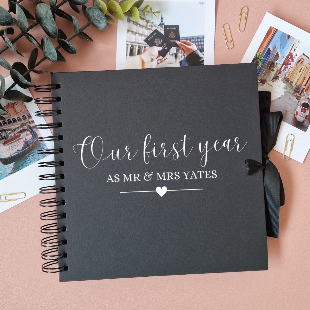 Our First Year Scrapbook Album, First Anniversary Scrapbook ...