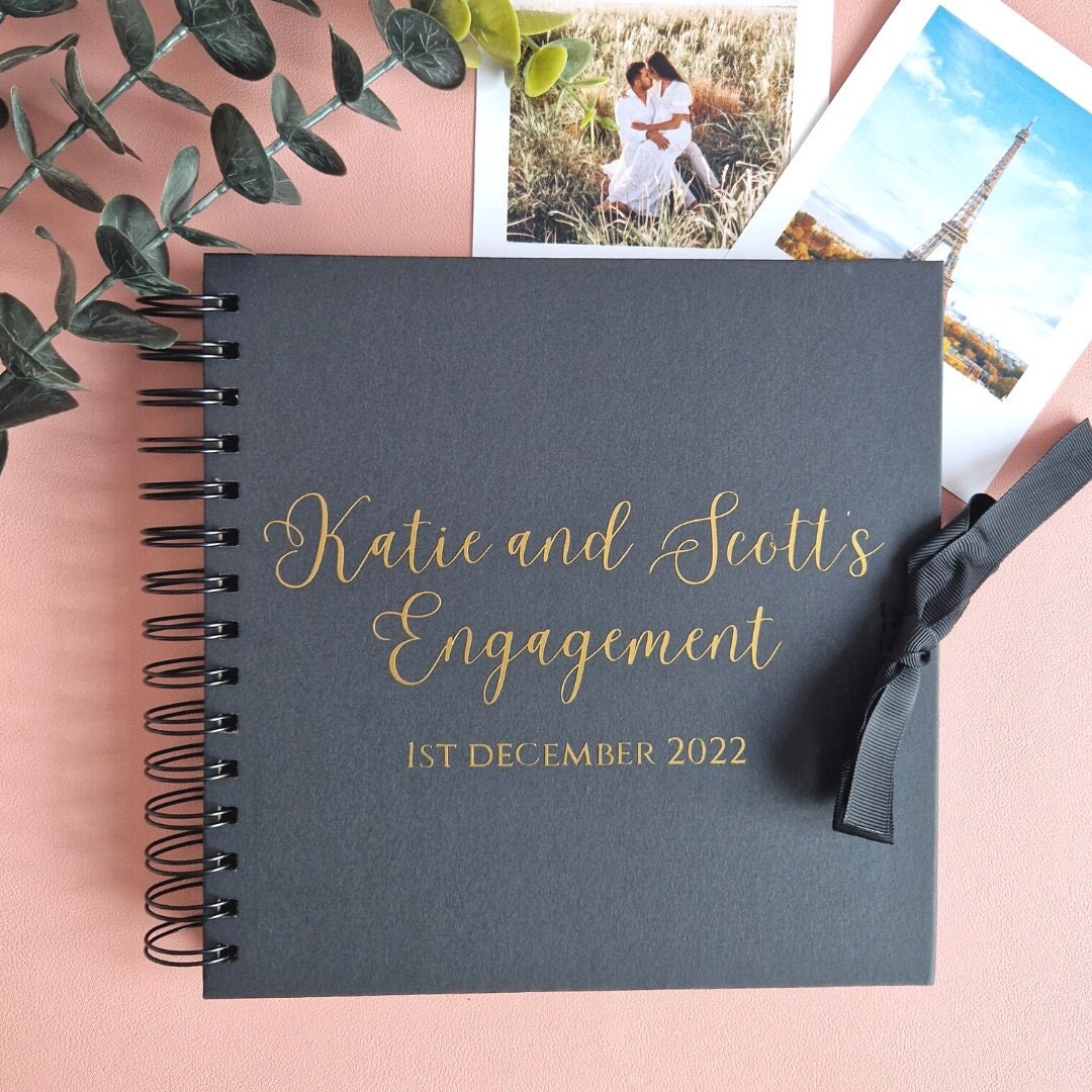 Engagement Gift, Personalised Engagement Scrapbook Album, Engaged ...