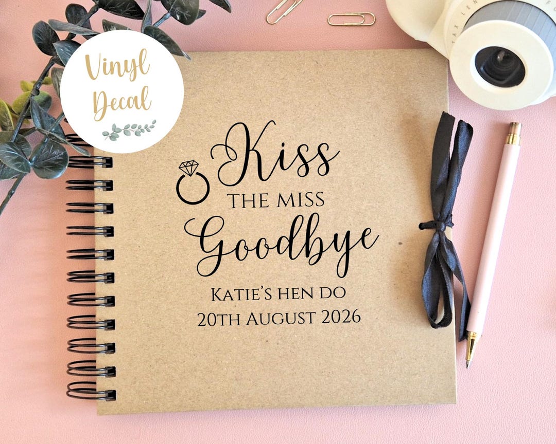 DIY Vinyl Decal for Personalised Hen Do Scrapbook, Hen Do Keepsake, Hen ...