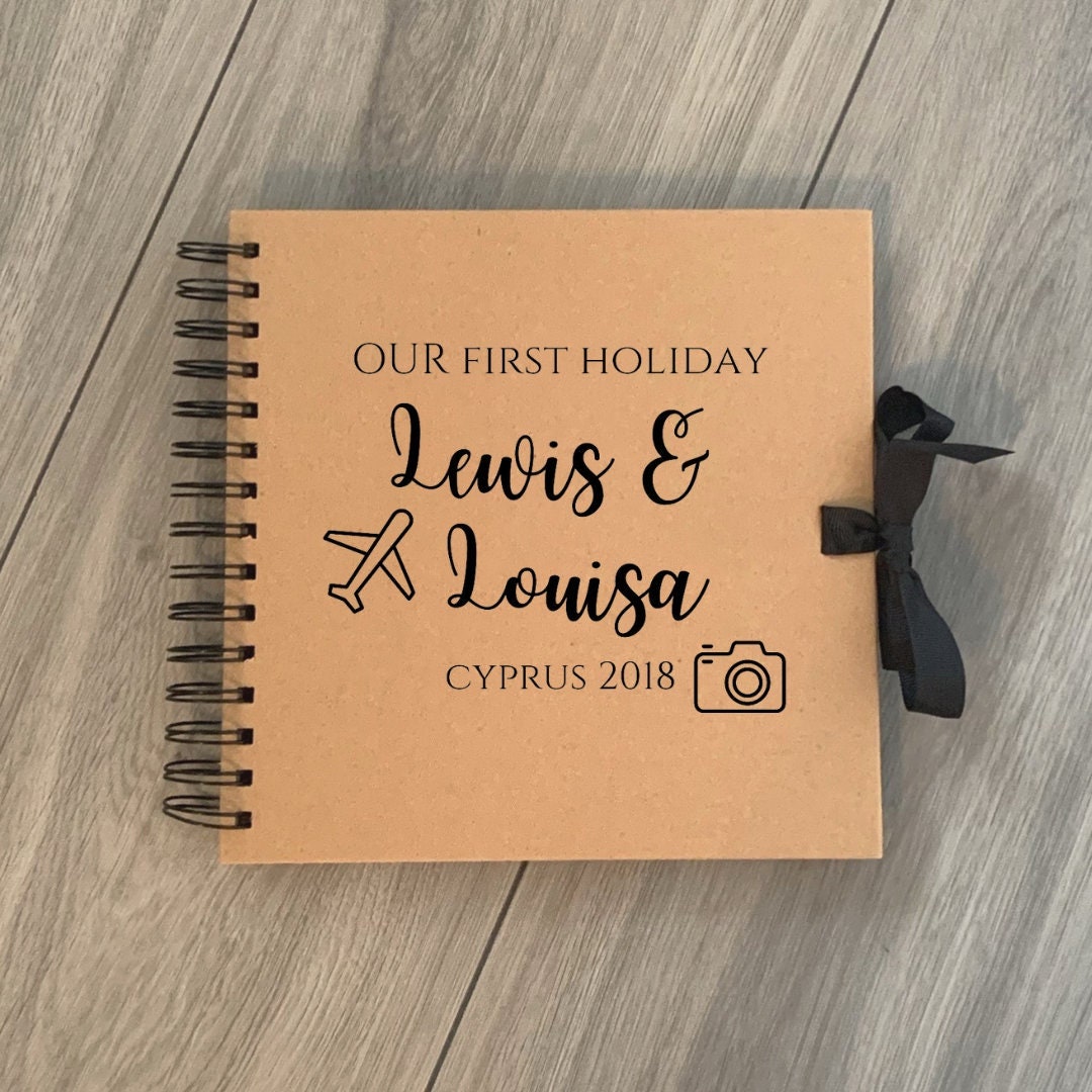 Personalised Our First Holiday Photo Album, First Holiday Scrapbook ...