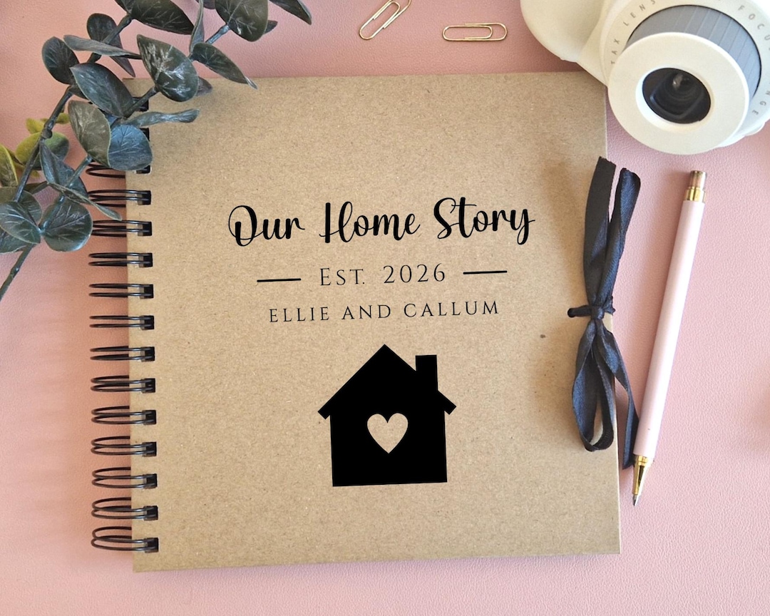 Personalised Couples Scrapbook, Home Story Scrapbook Album, First Home ...