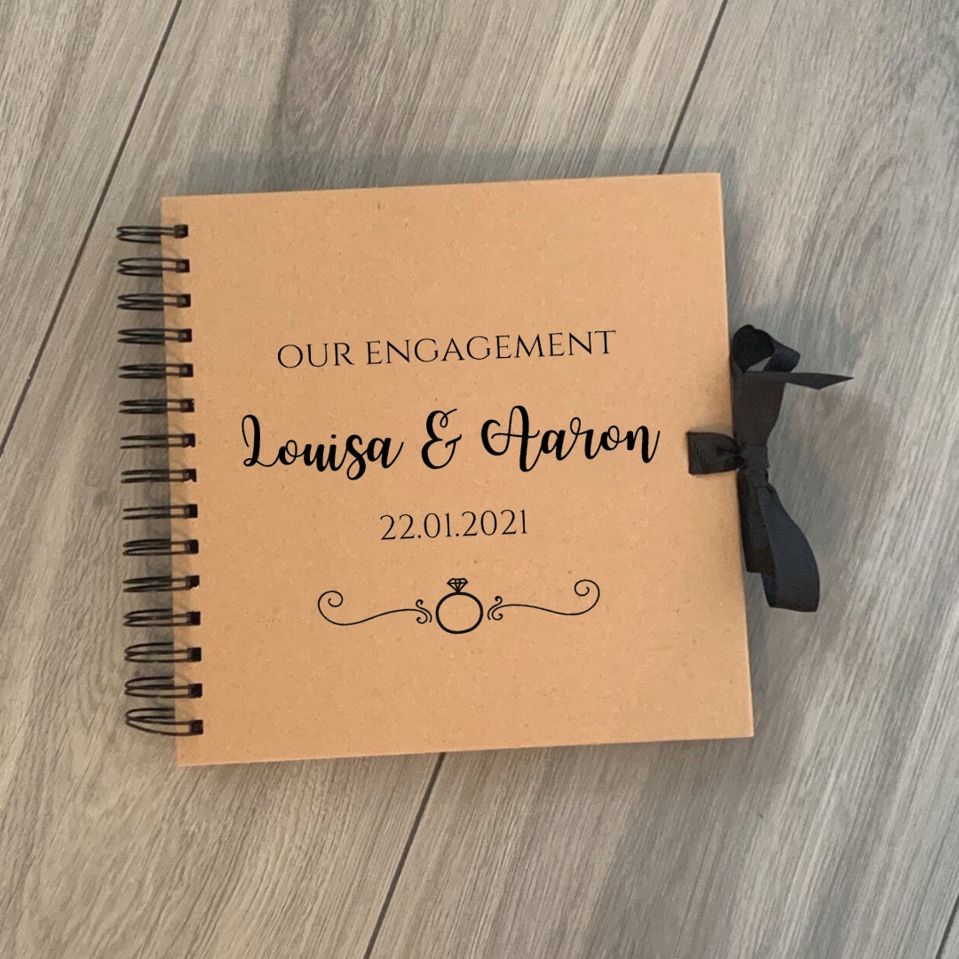Personalised Engagement Scrapbook Album Engagement Party | Etsy UK