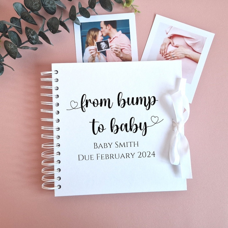 Personalised Bump to Baby Scrapbook, Pregnancy Journal, Baby Scrapbook ...