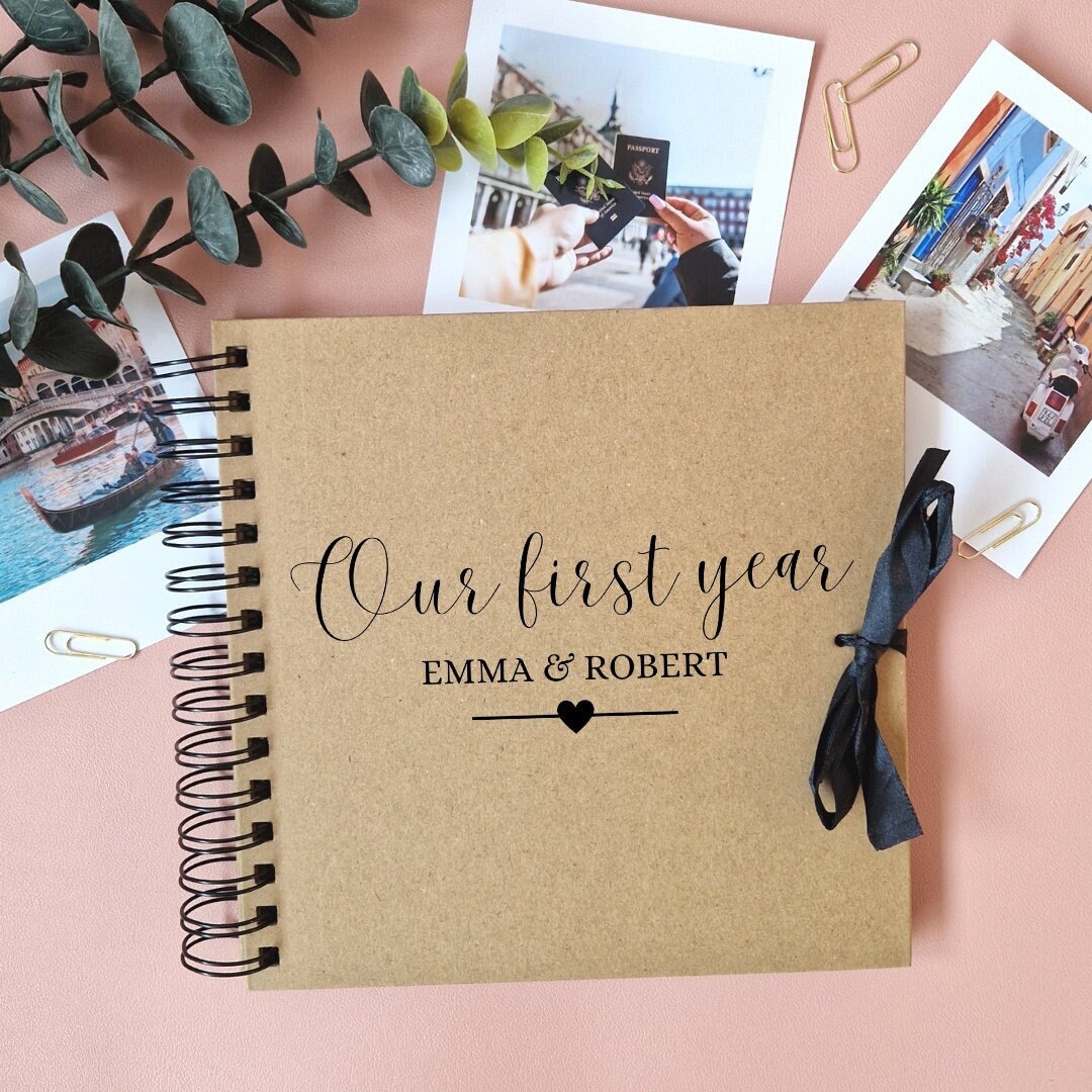 Our First Year Scrapbook Album, First Anniversary Scrapbook ...