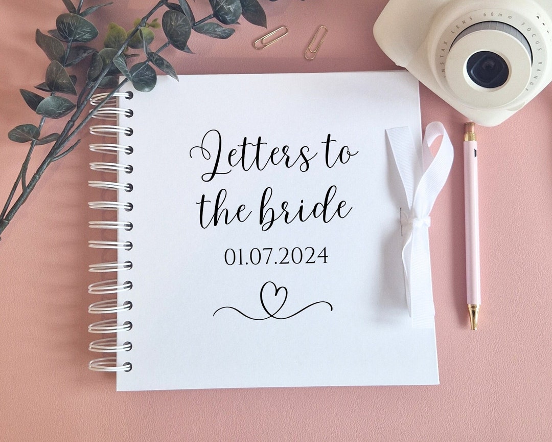 Personalised Letters to the Bride to Be Scrapbook, Guest Book, Hen Do ...