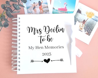 Personalised Hen Night Do White Guest Book Scrapbook or Photo Album - Etsy