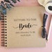Letters to the Bride Book, Personalised Scrapbook, Wedding Keepsake ...