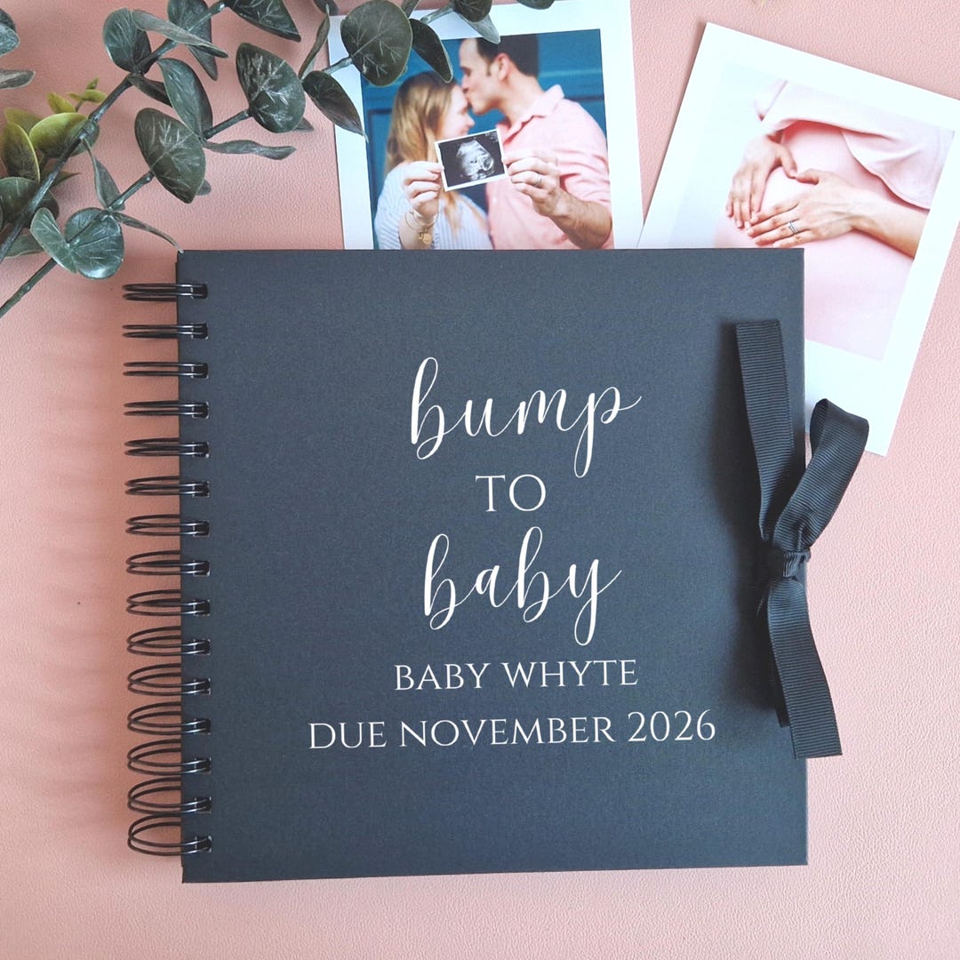 Personalised Bump to Baby Scrapbook, Pregnancy Journal, Baby Photo ...