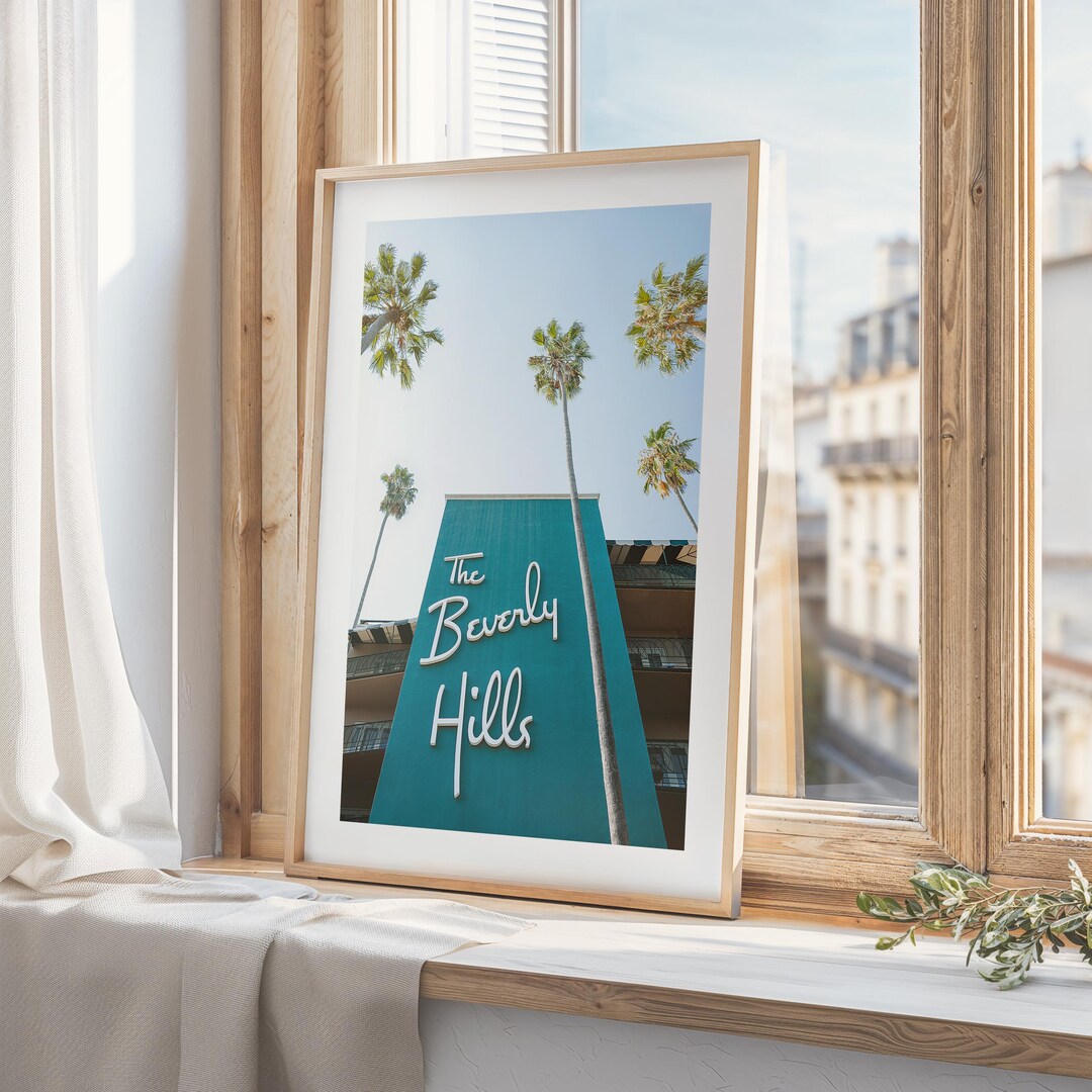 Beverly Hills Hotel Wall Art | Los Angeles Home Decor | Hollywood Chic ...