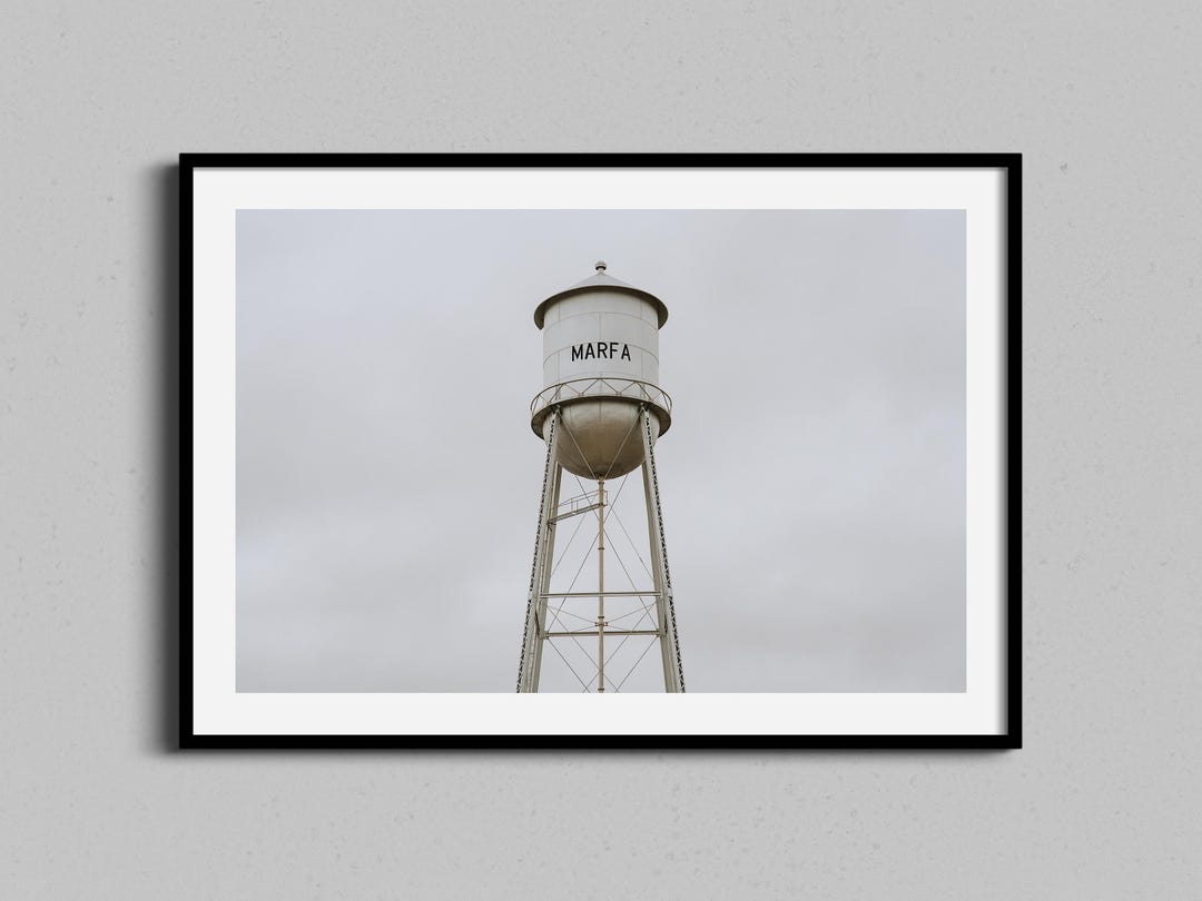 Marfa Water Tower Wall Art | West Texas Photo, Southwest Photography ...