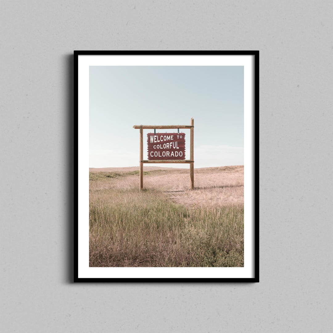Colorado Wall Art | Colorado Welcome Sign | Gift for Traveler | US ...