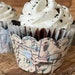 Map/atlas Cupcake Wraps | One Dozen | Repurposed Maps & Atlases ...