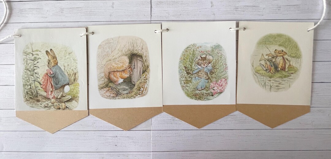 Beatrix Potter Storybook Page Banner | Repurposed Beatrix Potter Books ...