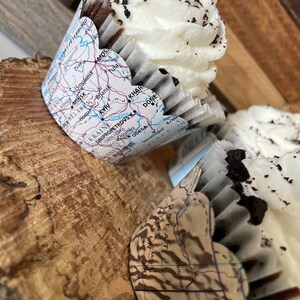 Map/atlas Cupcake Wraps One Dozen Repurposed Maps & Atlases Standard ...