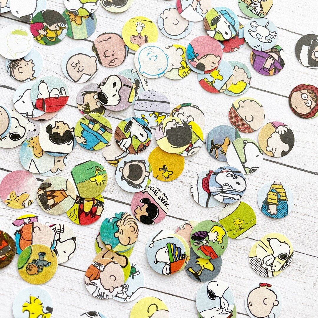 Peanuts Storybook Page Confetti 5/8" Circles | 200 Pieces | Repurposed ...