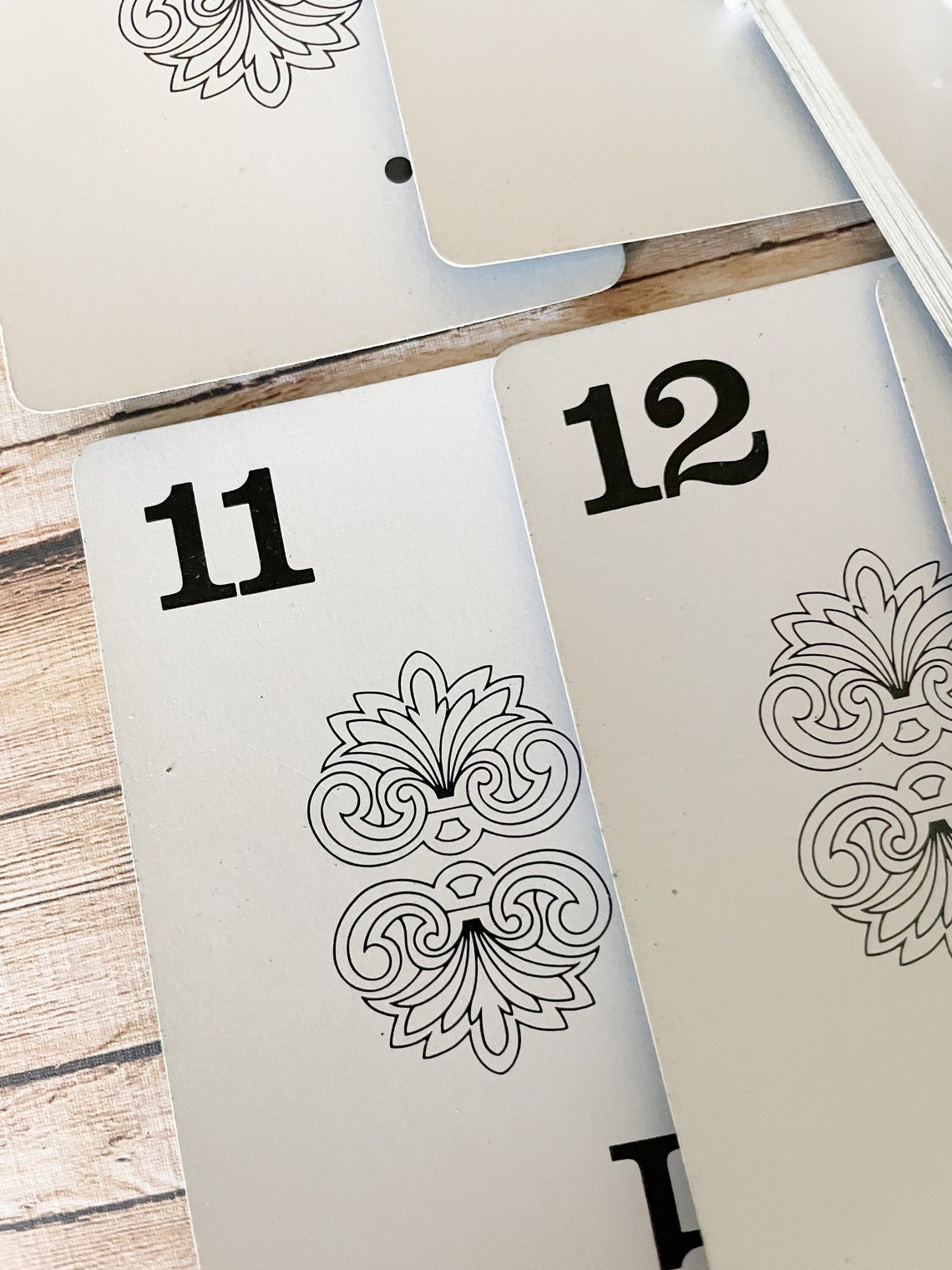 Vintage Numbered Playing Cards | Numbered 1-15 | Wedding Table Numbers ...