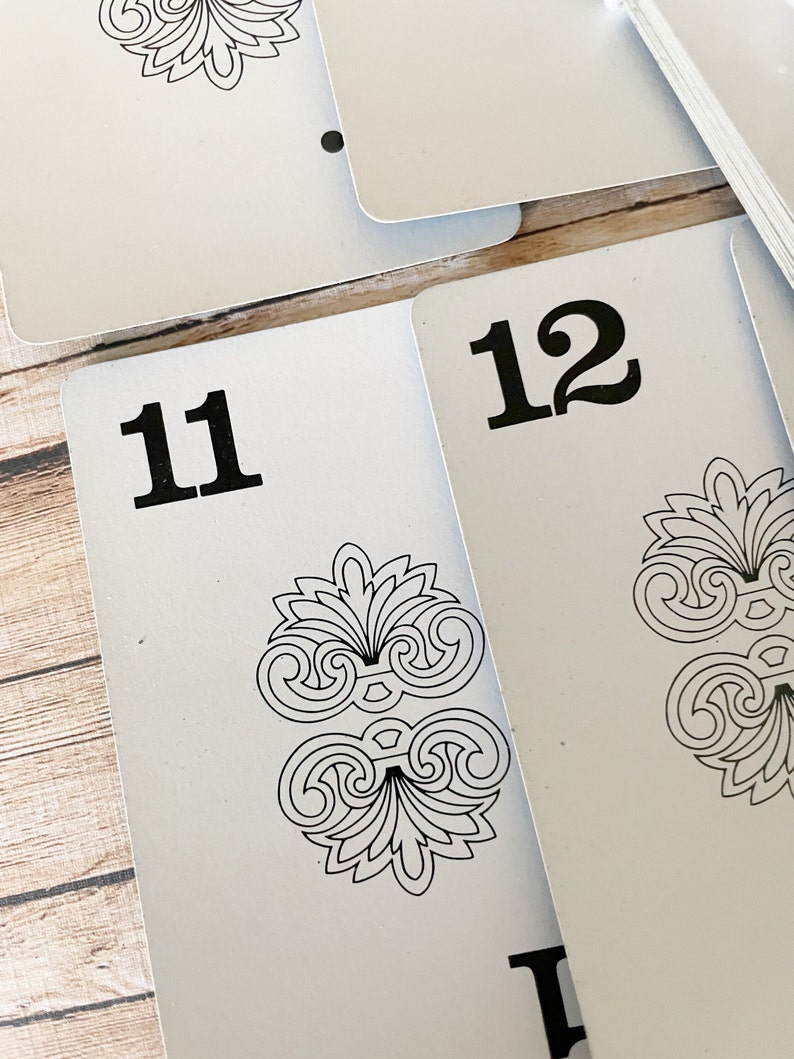 Vintage Numbered Playing Cards | Numbered 1-15 | Wedding Table Numbers ...