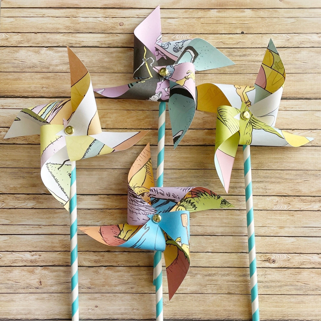 Oh, the Places You'll Go Storybook Page Paper Windmills | Set of 4 | Dr ...