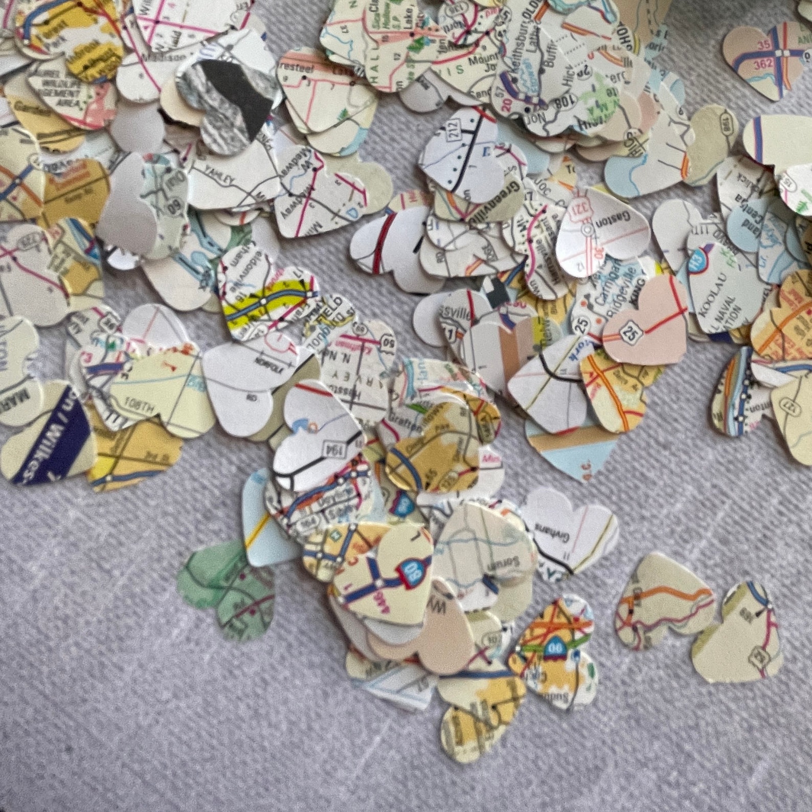 200 Pieces MAP Travel Confetti | 5/8” | CHOOSE SHAPE | Map Table ...