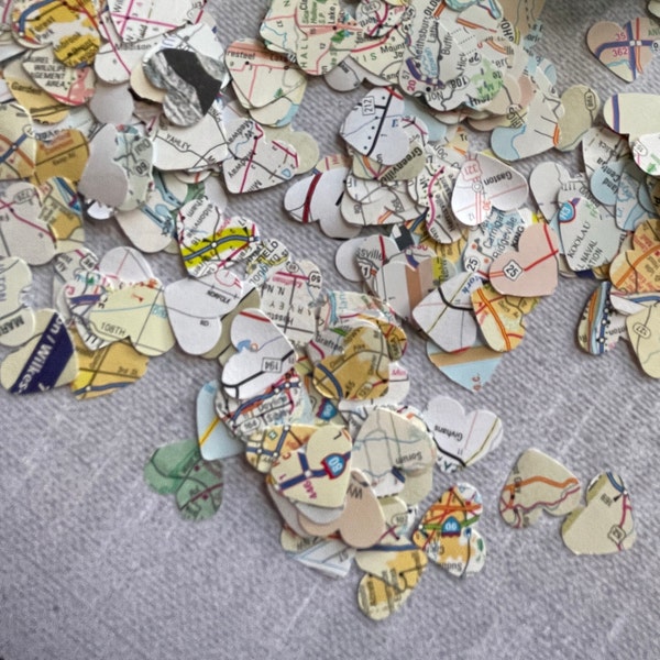 Map Confetti - Etsy