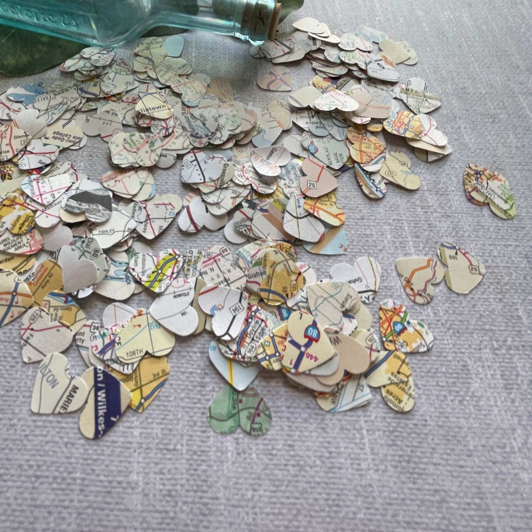 200 Pieces MAP Travel Confetti | 5/8” | CHOOSE SHAPE | Map Table ...