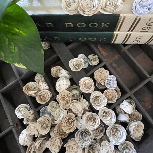 Book Paper Flowers - Etsy