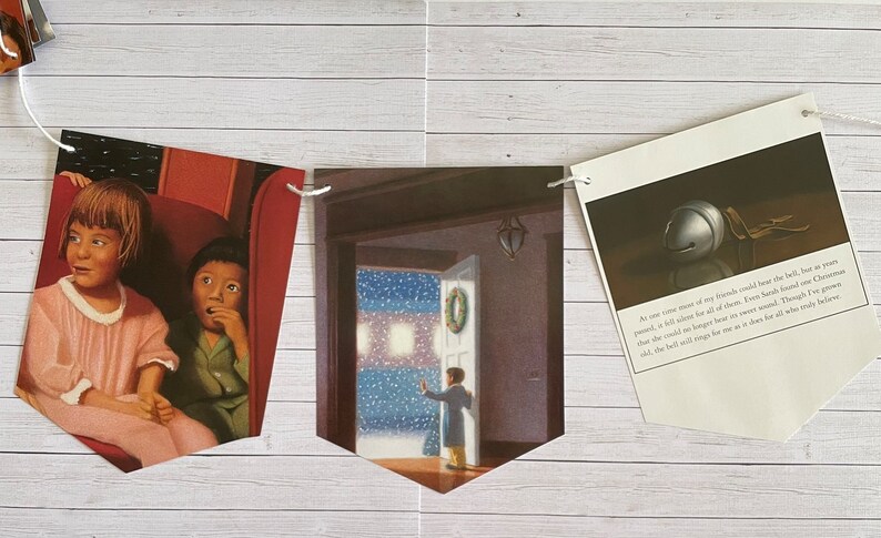 The Polar Express Storybook Christmas Banner | Upcycled & Repurposed ...
